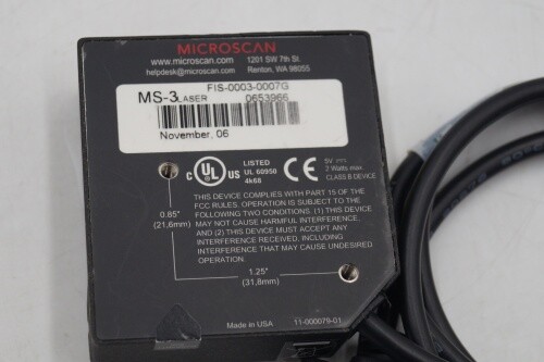 Microscan MS-3-Laser Bar Code Scanner Type FIS-0003-0007G | eBay