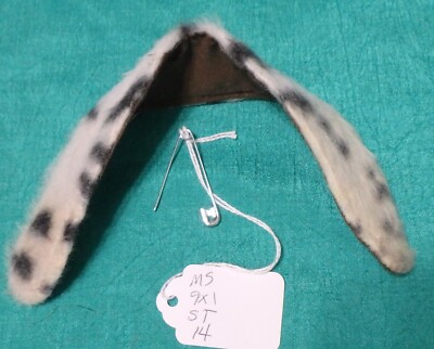 Thin Animal Spot Faux Fur Stole Brown Lining 9