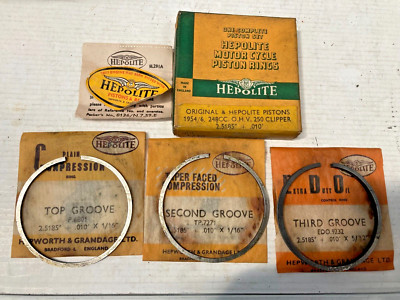 Genuine Hepolite +010" Piston Rings For Royal Enfield Clipper 250cc. | eBay