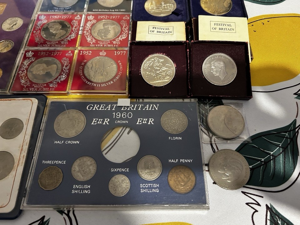 Vintage British Coin Collection – Royal Mint Sets,Jubilee & Festival of ...