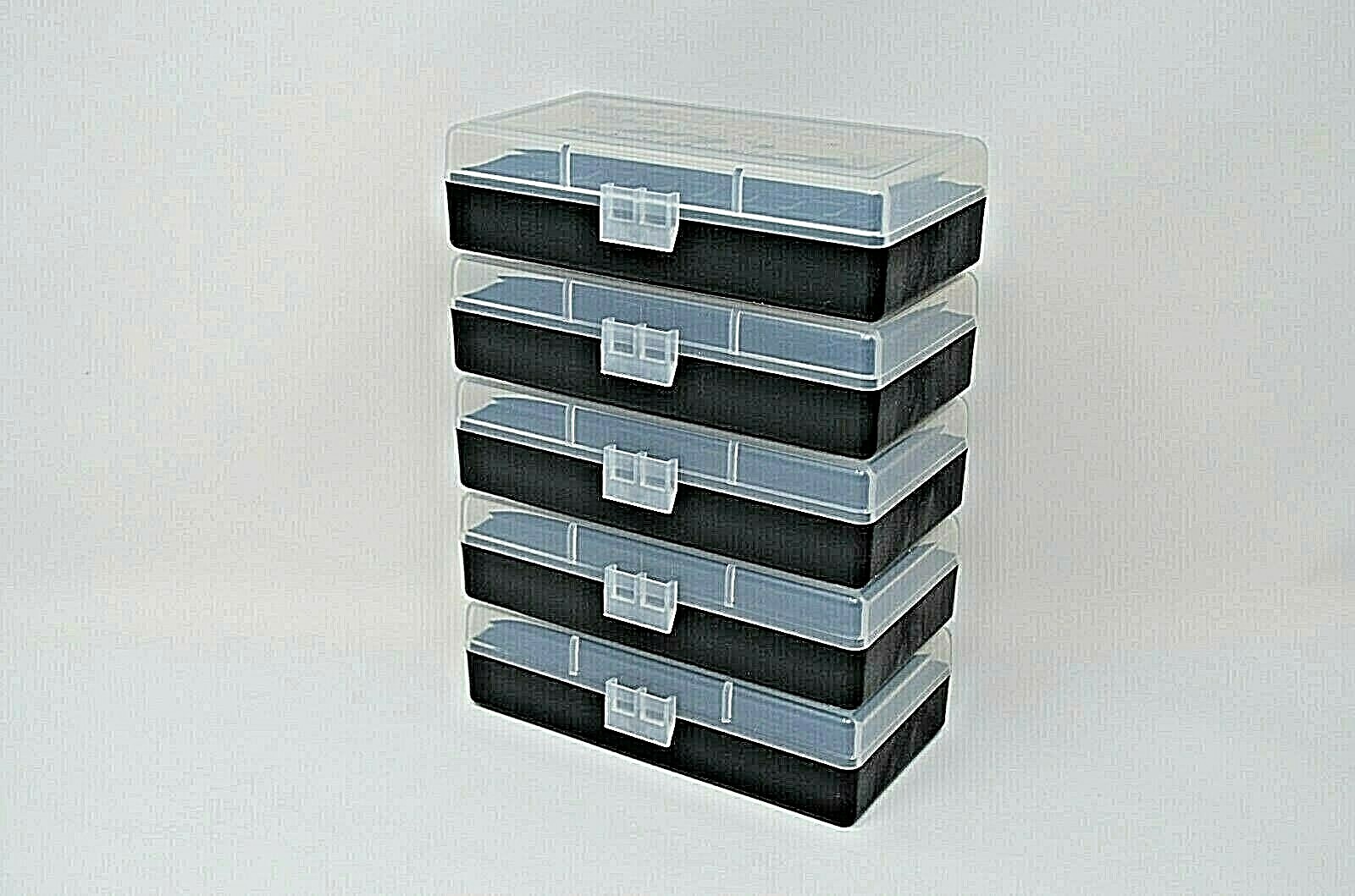 BERRY'S PLASTIC AMMO BOXES (5) CLEAR/BLACK 50 Round 40 S&W / 45 ACP | eBay