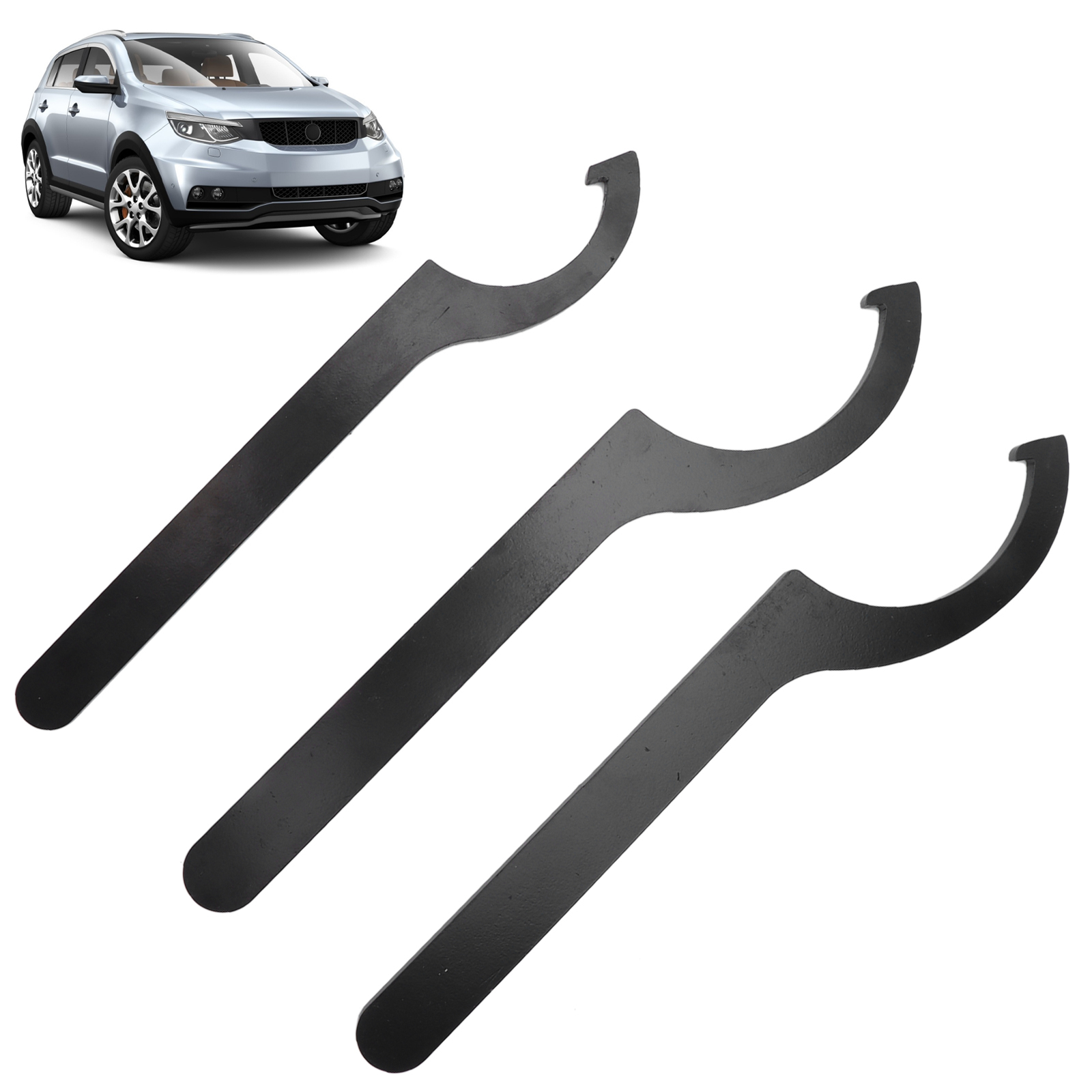 EMB 3PCS Damping Spring Wrench Spanner Hook CShape Adjustable Steel ...