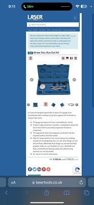 Brake Disc Run Out Kit Laser Tools 6084 | eBay UK