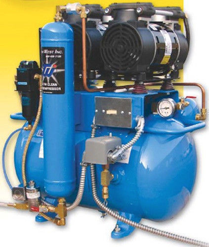 TECH WEST Rocky Series 1.5 HP Oilless Dental Air Compressor 3 Users ...