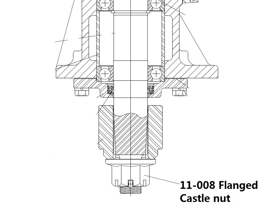 Universal Rotary Cutter Castle Nut and Cotter Pin Code 120050, 11-008 ...
