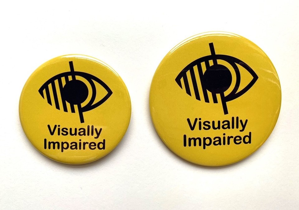 Visually Impaired Information Badge. Partially Sighted Badge | eBay UK