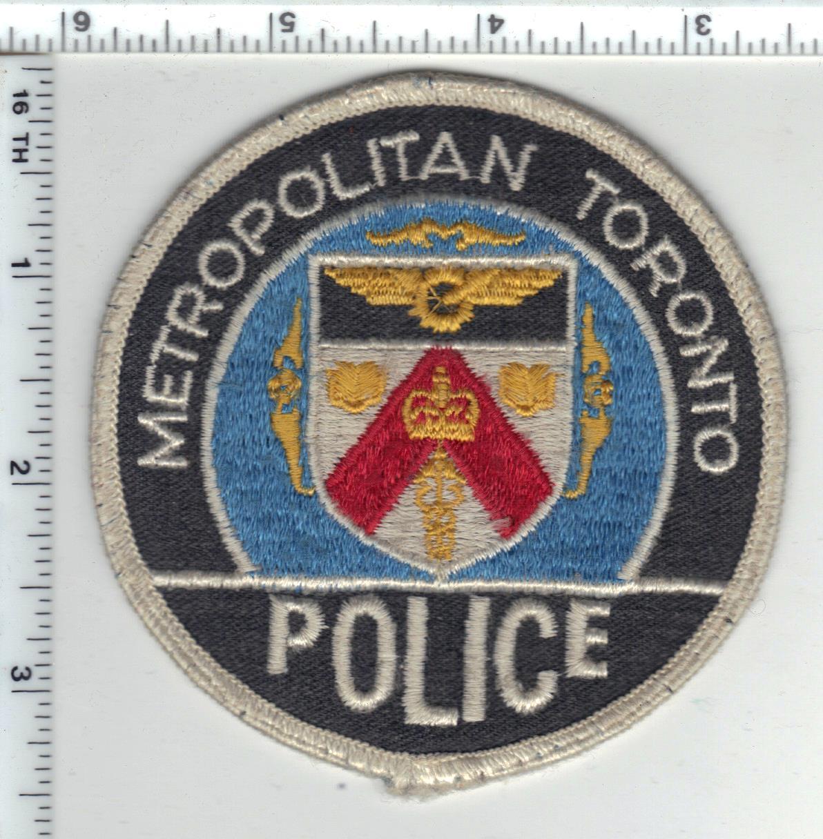 Metropolitan Toronto Police (Canada) Early First Issue Shoulder Patch ...