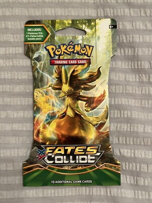 Fates Collide SLEEVED Booster Pack Random Artwork SEALED Pokemon TCG XY ...
