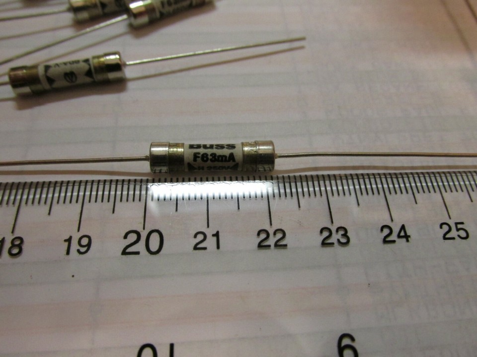 BUSSMANN GDA-63MA - 20mm X 5mm BUSS SMALL DIMENSION FUSE Fast Ship Qty ...