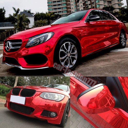 Stretchable Metallic Car Mirror Chrome Vinyl Wrap Reflective Sticker ...