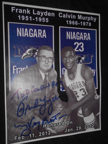 Frank Layden Autographed Signed Niagara University Honor Photo w Calvin ...