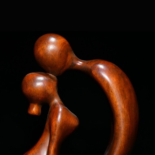 Exquisite Old Chinese boxwood handcarved character lovers tea spatula ...
