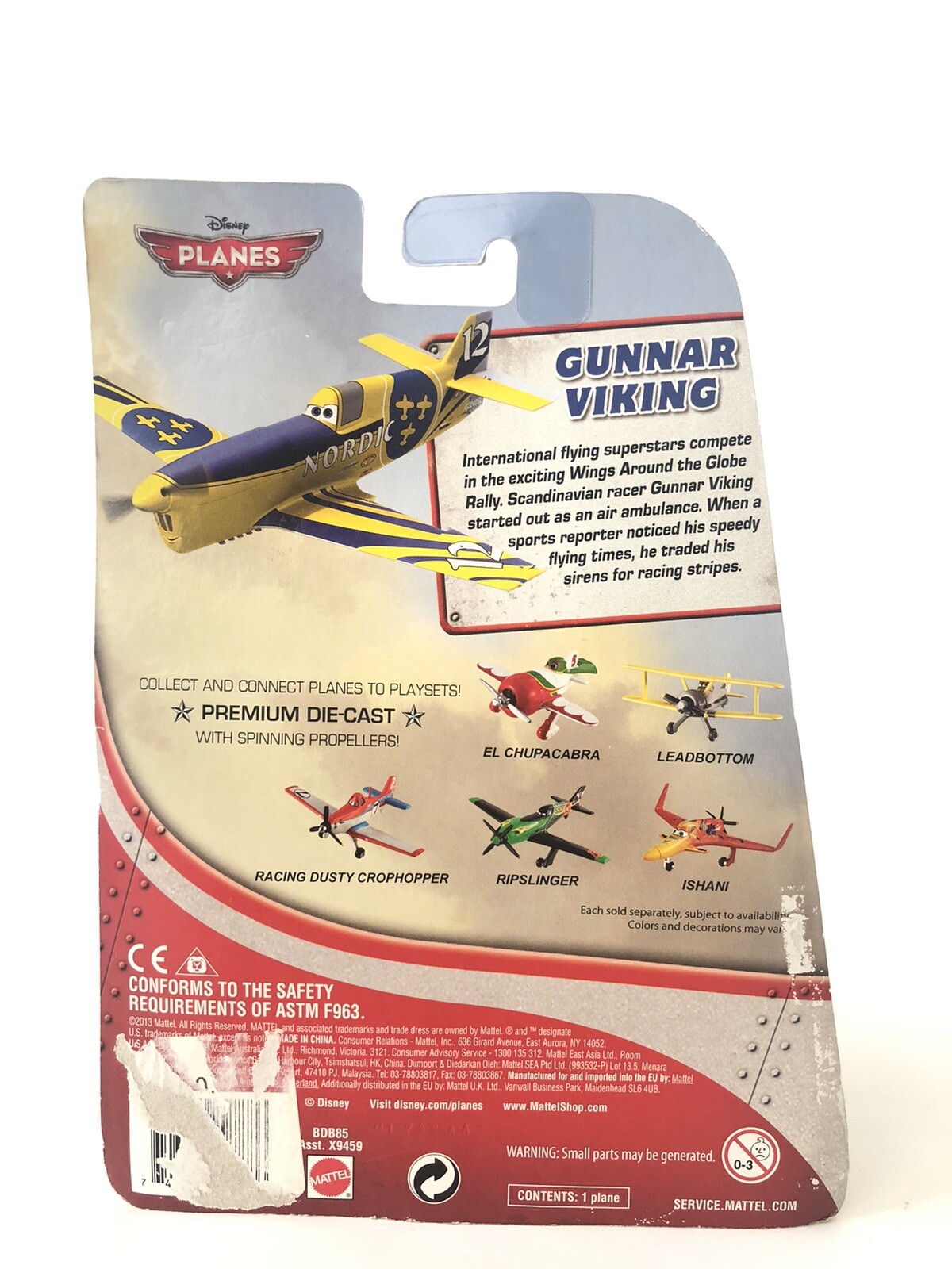 Disney Pixar Planes Gunnar Viking No 12 Diecast Aircraft Bdb85 for sale ...