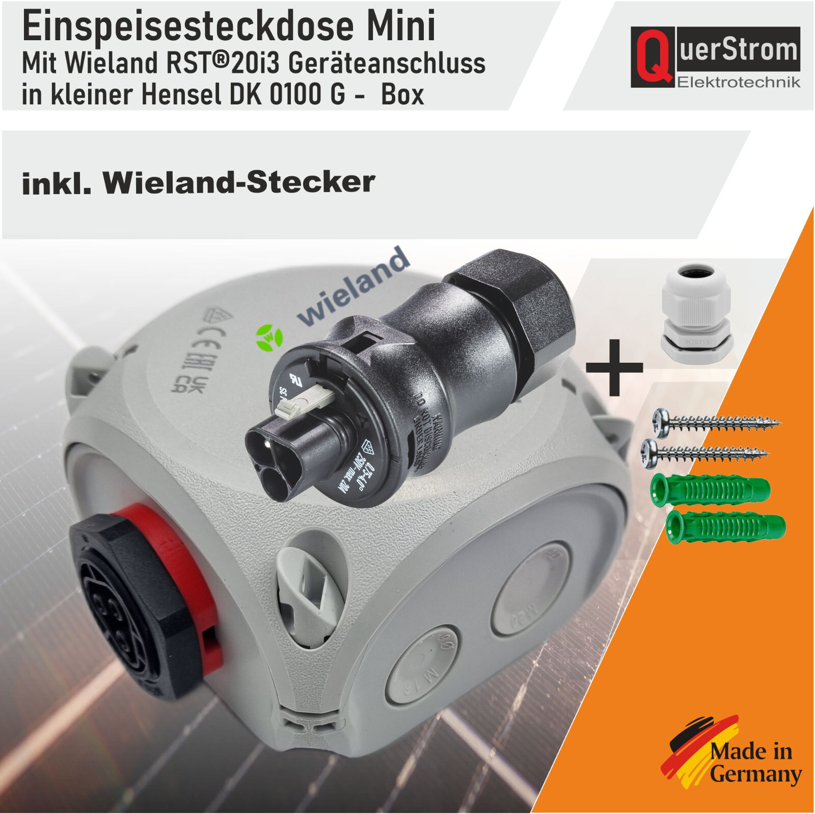 Einspeisesteckdose Mini mit Wieland RST20i3 Geräteanschluss in Mini ...
