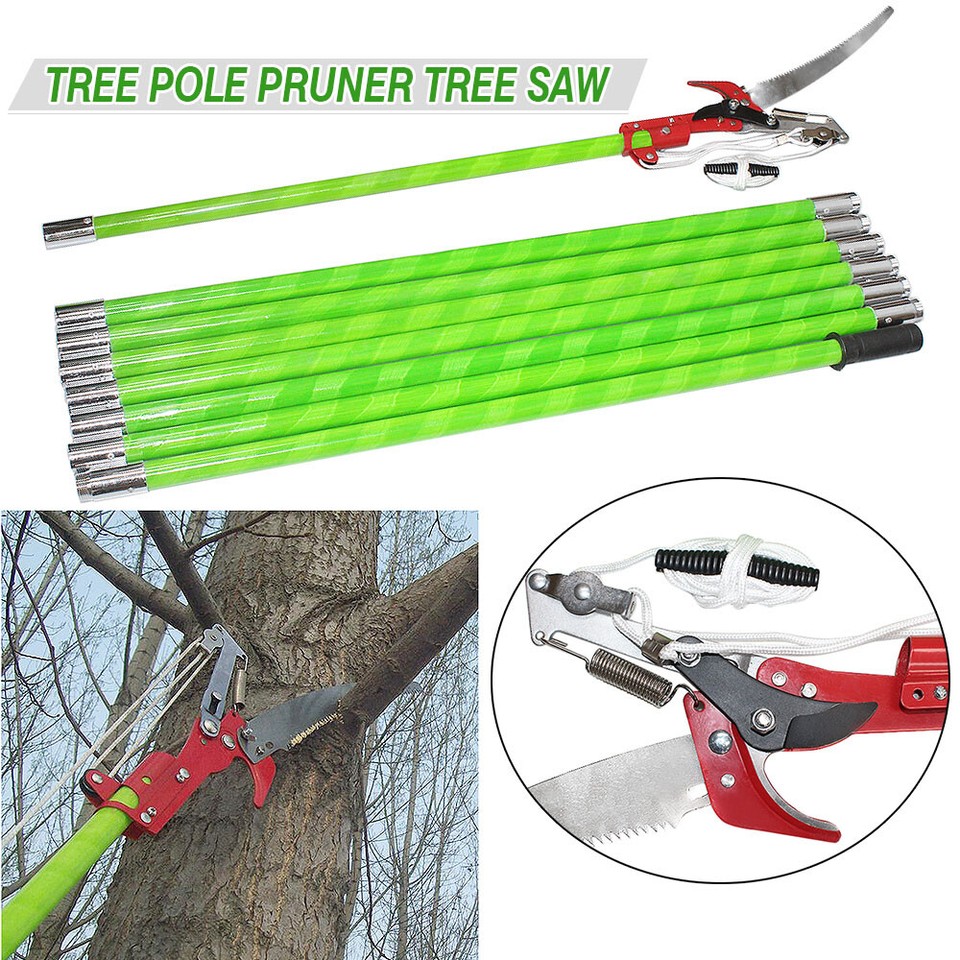 26 Foot Tree Pruner Pole Saw Branch Garden Lopper Cutter Trimmer ...