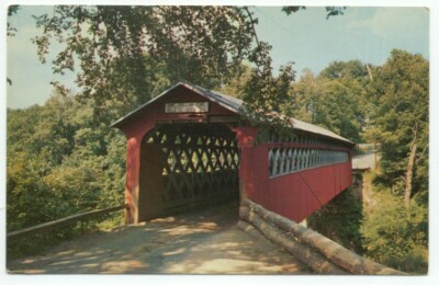 East Arlington VT Old Covered Bridge Postcard - Vermont | eBay