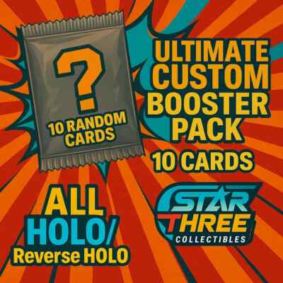 🔥 Pokémon TCG ULTIMATE CUSTOM Booster Pack | 10 Cards ALL HOLO/Reverse ...