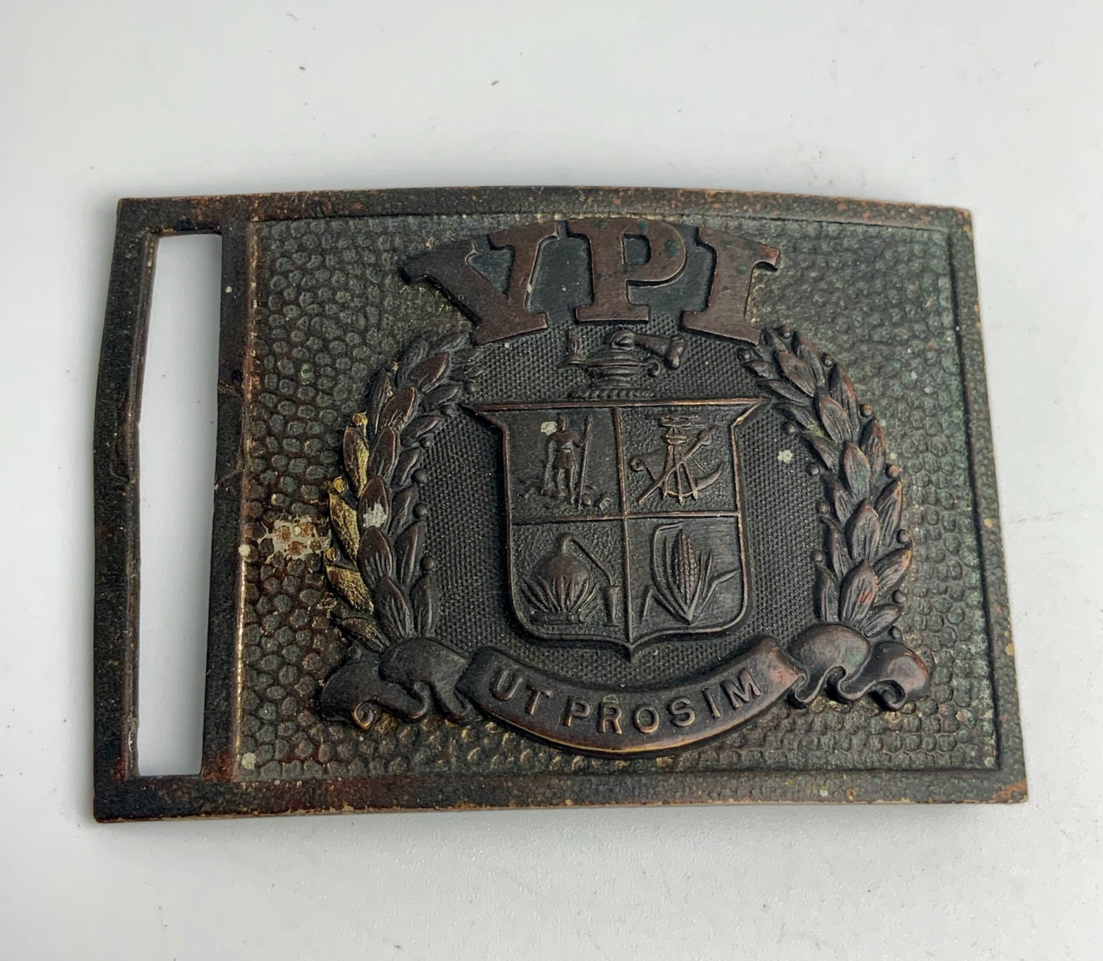 ANTIQUE 1940'S VPI Virginia Tech Ut Prosim Cadets BELT BUCKLE WWII | eBay