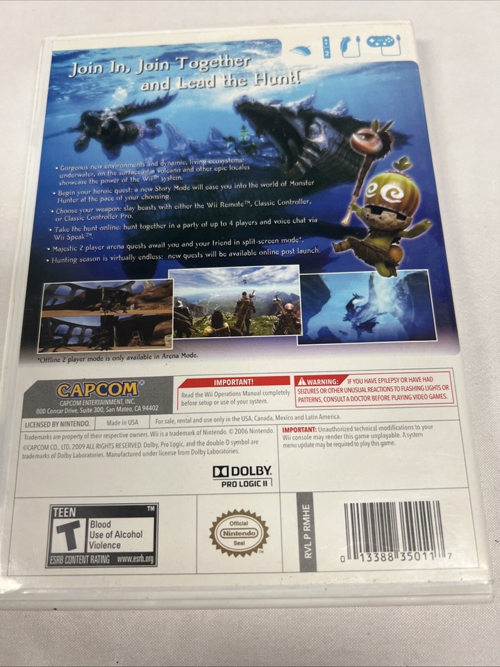 Monster Hunter 3 Tri Nintendo Wii Demo Disc 2009 Gamestop Promotional ...