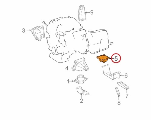 MERCEDES-BENZ GL X164 TRANSMISSION MOUNT A1662400518 1662400518 NO DUTY ...