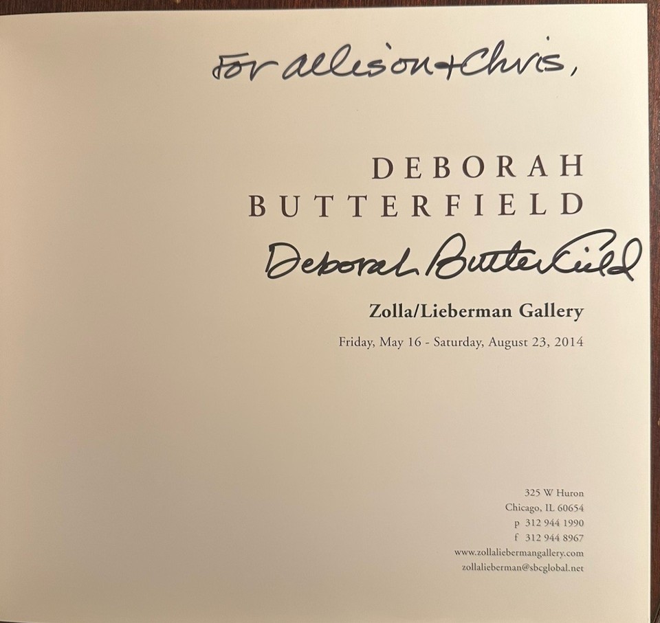 Deborah Butterfield SIGNED Exhibition Catalog - Zolla/Lieberman Gallery ...