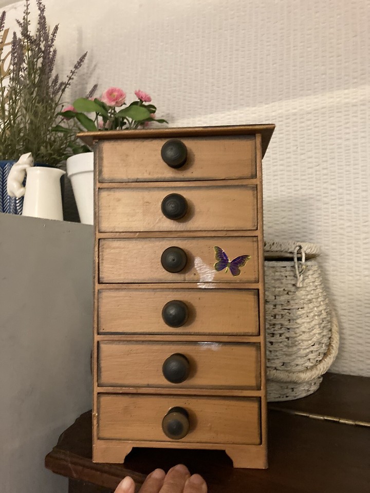 Drawers Small Chest Storage Wooden Vintage Cute | eBay