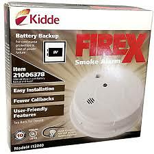Smoke Alarm Kidde i12040 Smoke Detector with Battery Backup - Pack of 6 ...