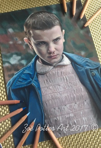 Stranger Things, Eleven Portrait, 11 Drawing, Eleven Drawing, Art, A4 ...