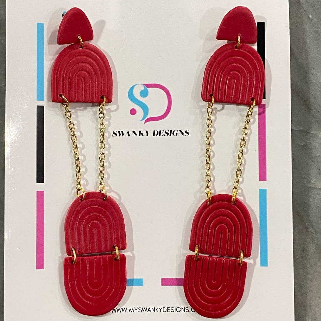 Swanky Designs Chained Up Dangle Earrings | eBay