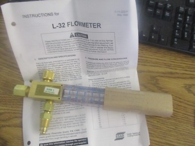 ESAB Welding Welding & Cutting Products: L-32 Flow Meter. New Old Stock