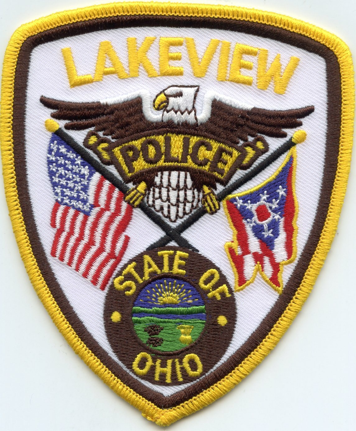 LAKEVIEW OHIO OH State Flag POLICE PATCH | eBay