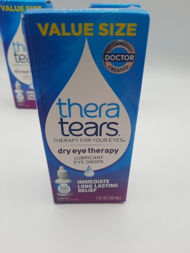 3X Thera Tears Lubricant Eye Drops Immediate Relief Dry Eye 1oz Value ...