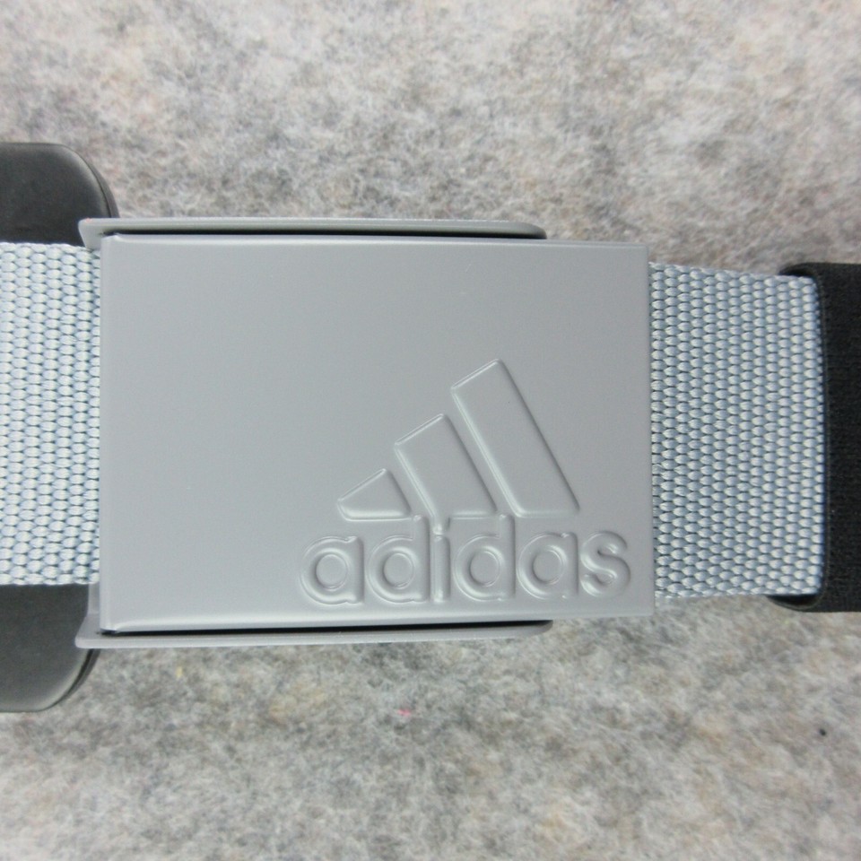 NWT Adidas Golf Reversible Web Belt Grey and White OSFM Stretch Cut To ...