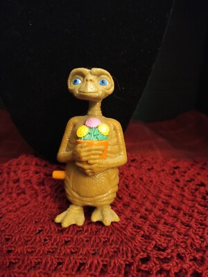 Vintage E.T. with Flowers Wind Up Walkabout Toy! Works! 1982! | eBay