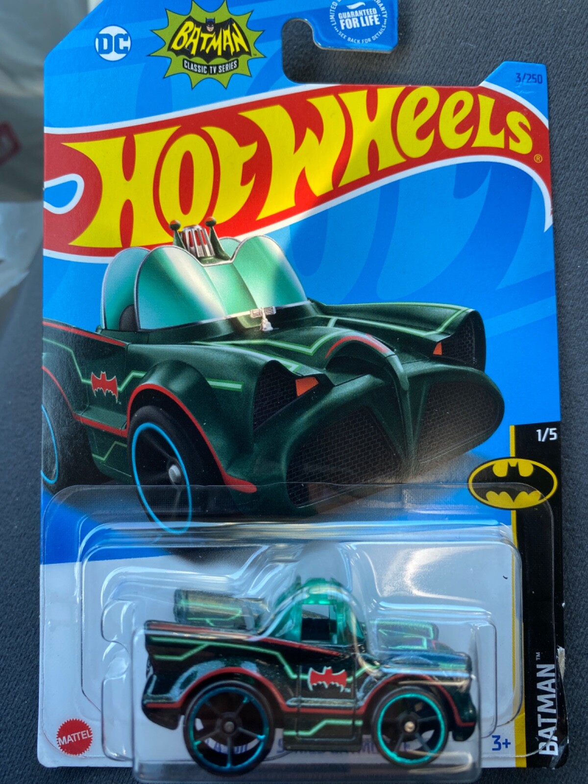 HOT WHEELS CLASSIC TV SERIES BATMOBILE HW Batman 1/5 3/250 Green Black ...