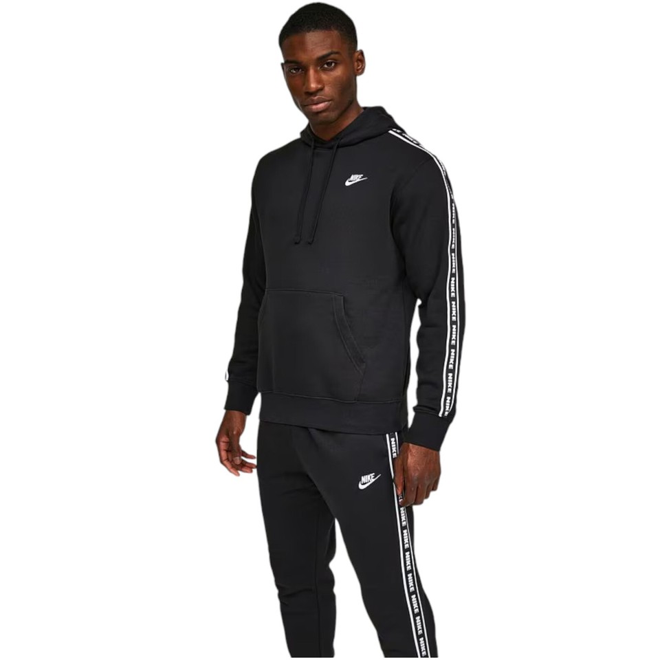 Nike Aries Mens Club Tracksuit - Pullover Hoodie - Jogger Black | eBay UK