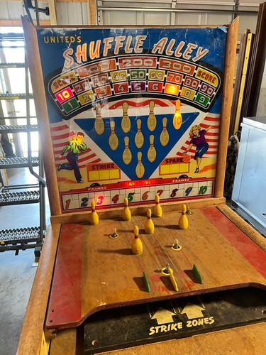 VTG 1949 United's Shuffle Alley Puck Bowling Arcade Game FOR ...