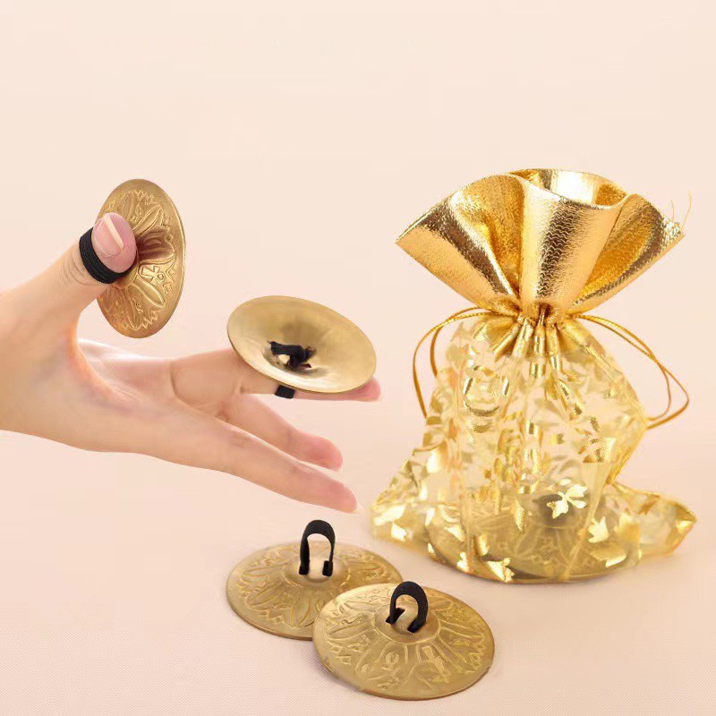 1Pair Creative Finger Cymbals Belly Dancing Cymbals Musical Instrument ...