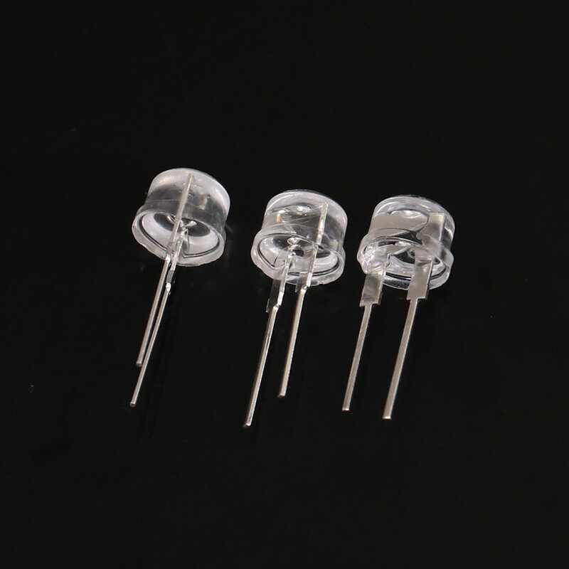 20Pcs LED 8mm Straw Hat Lamp Bead White Cold Light 0.75W Light-emitting ...