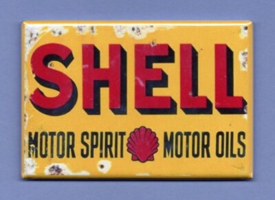 SHELL SPIRIT AND MOTOR OIL *2X3 FRIDGE MAGNET* VINTAGE ADVERTISEMENT ...