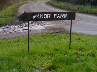 Photo 6x4 Manor Farm sign Friston Off Grove Road at the entrance to ...