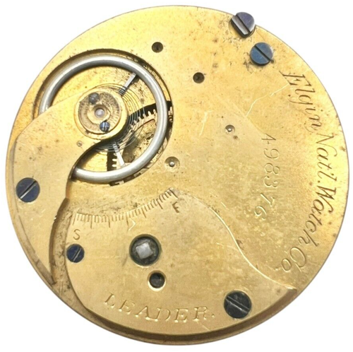 Antique 1877 17s Elgin Leader Pocket Watch Movement | eBay