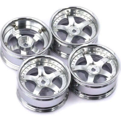 4pcs RC 1/10 Alloy Rims Wheel Hex 12mm Fit F RC On Road Drift Touring ...