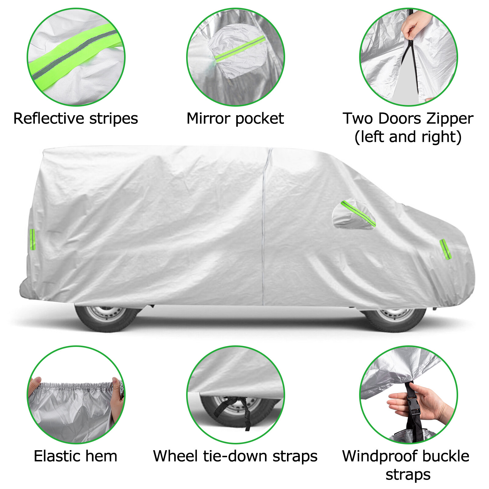 Heavy Duty Full Car Cover Waterproof for VW Volkswagen T3 T2 T4 T5 T6 ...