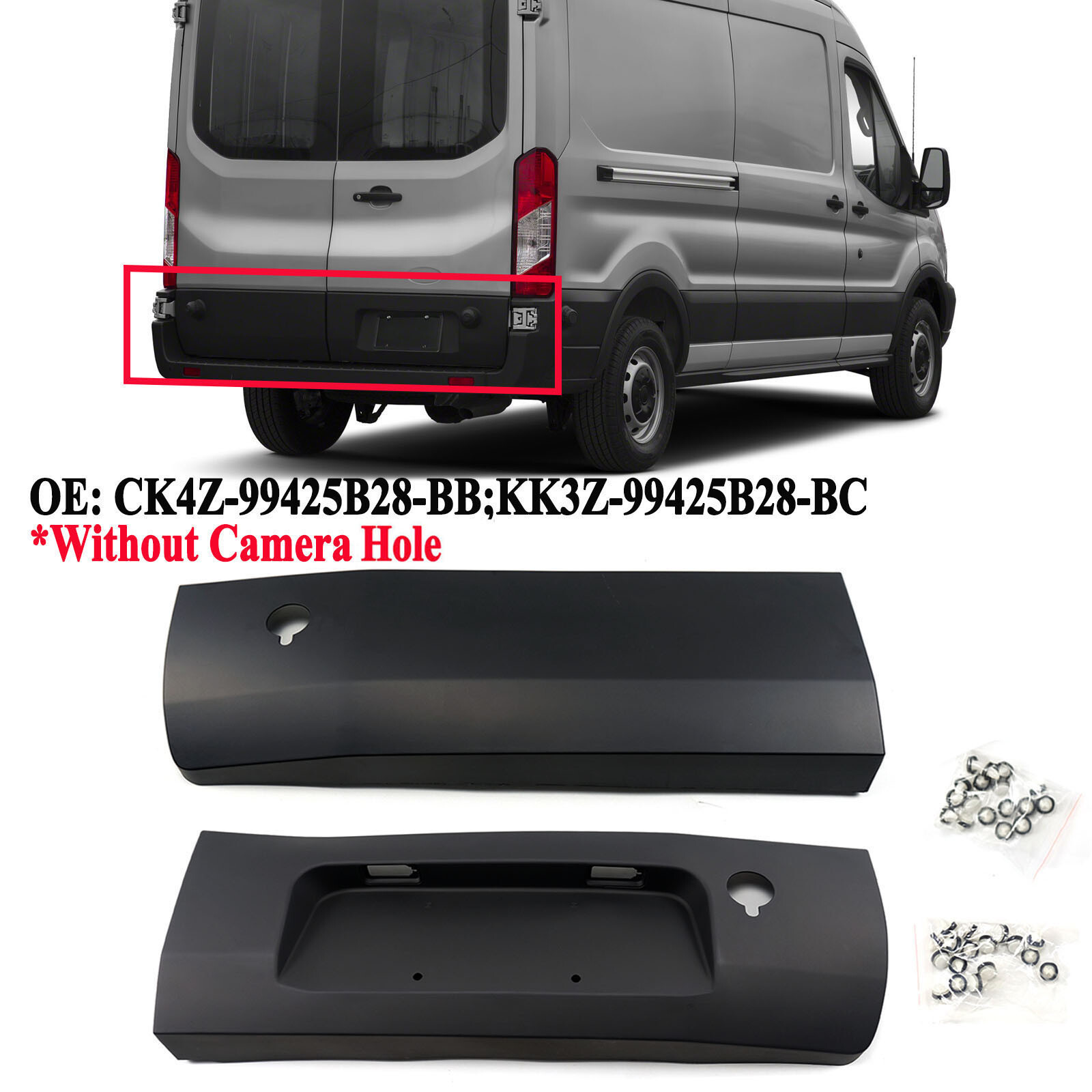 For Ford Transit 2015-2019 Left & Right Rear Door Lower Molding KK3Z ...
