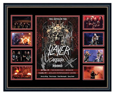 SLAYER AUSTRALIA 2019 FAREWELL TOUR SIGNED LIMITED EDITION FRAMED ...