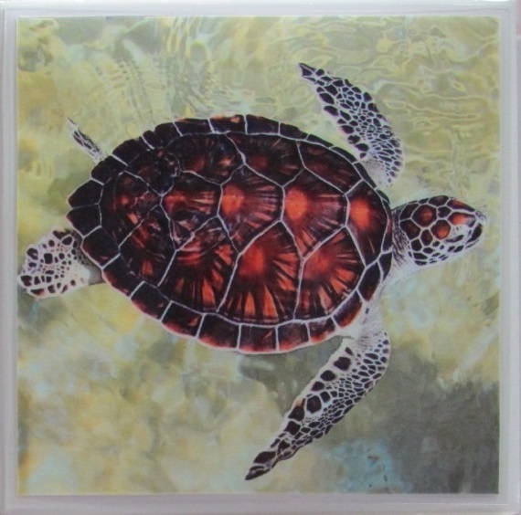 Handmade Natural Stone Ceramic Tile Marble Drink Coasters -Set of 4 ...