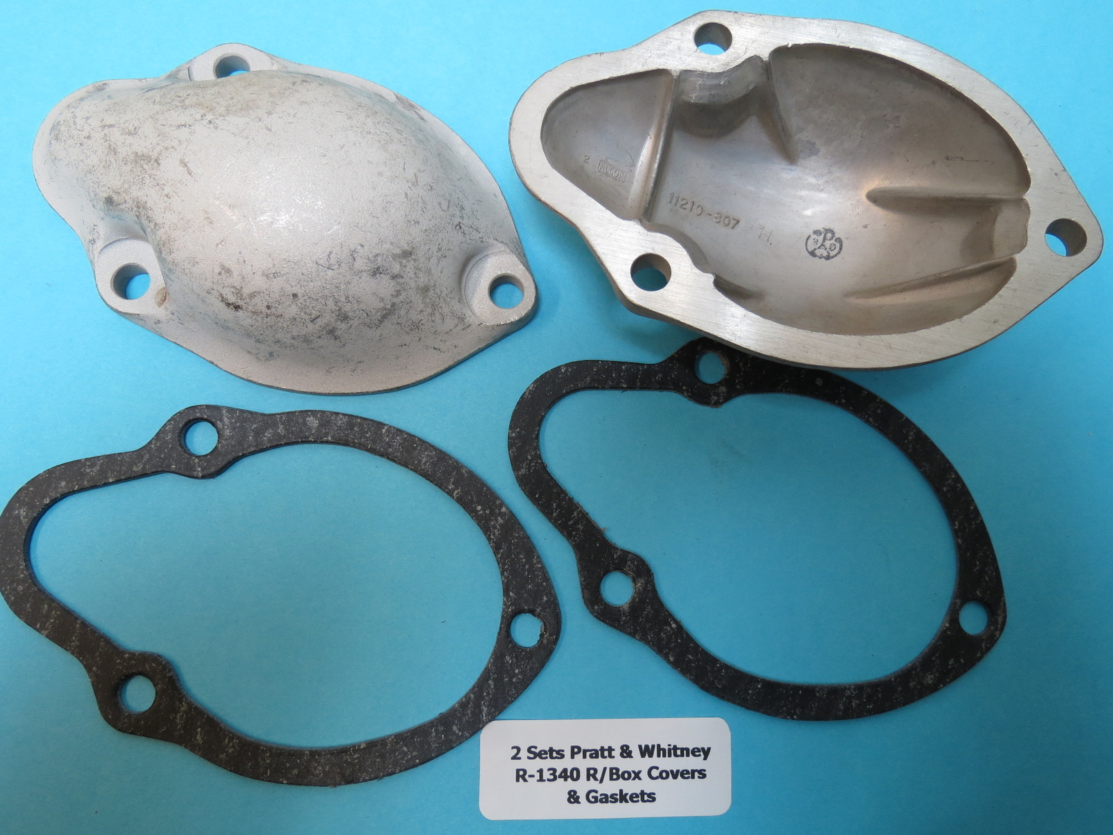 Pratt & Whitney Aircraft R-1340 Engine Rocker Box Covers With Gaskets ...