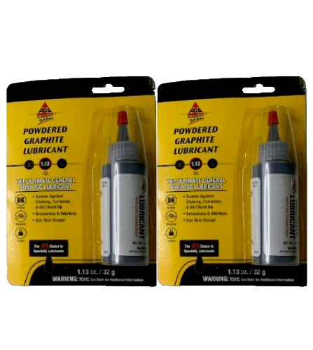 (2 Pack) AGS Company MZ-5 Powdered Graphite Lubricant 1.13 Oz Powder ...