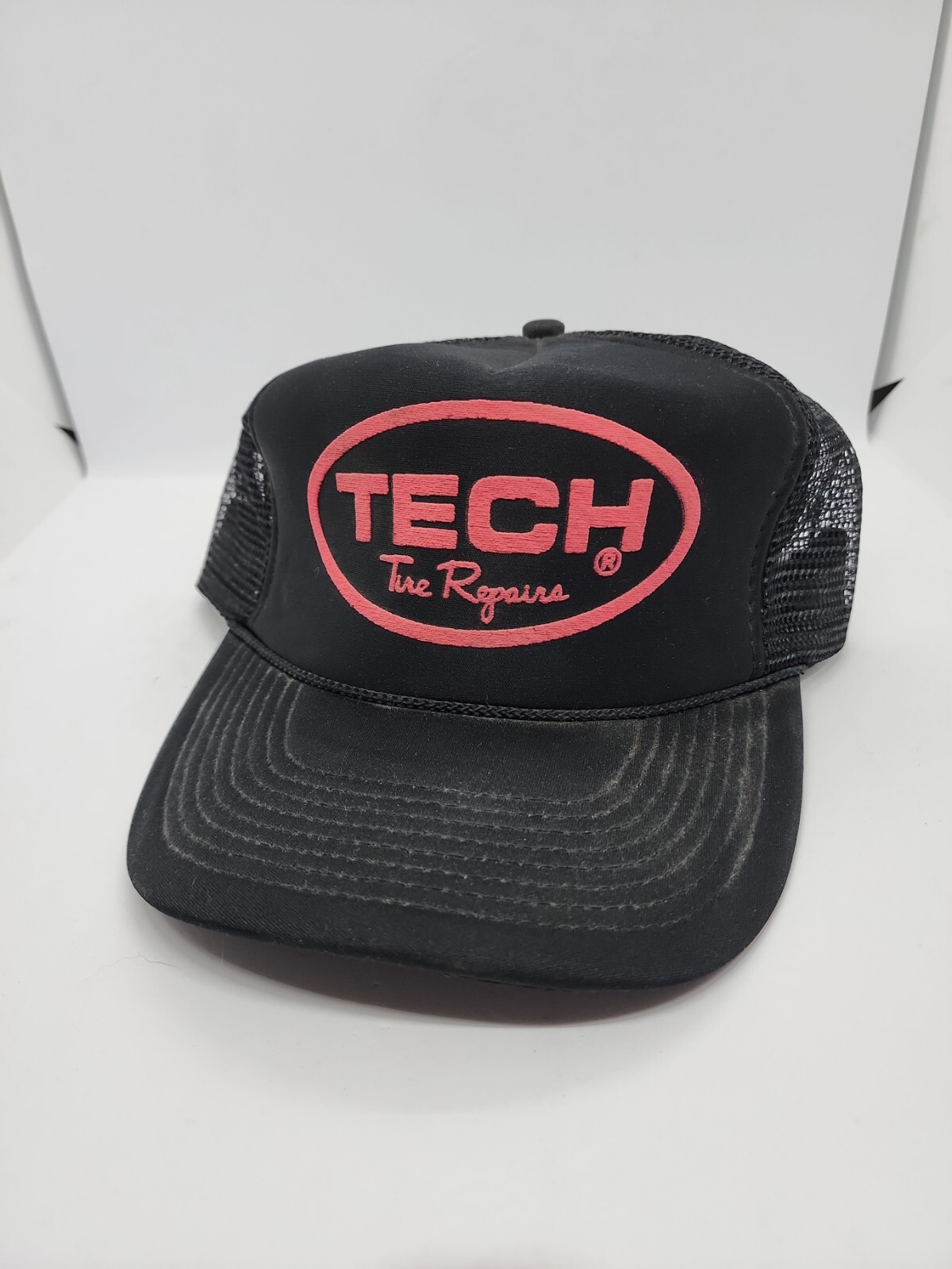 Vintage TECH TIRE REPAIR Swingster Hat Patch Snapback Cap Red Black ...